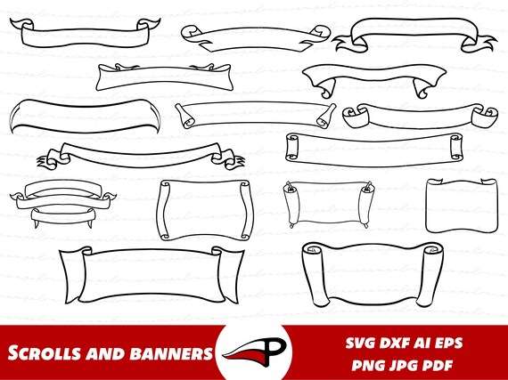 Simple Banner Scroll Clip Art
