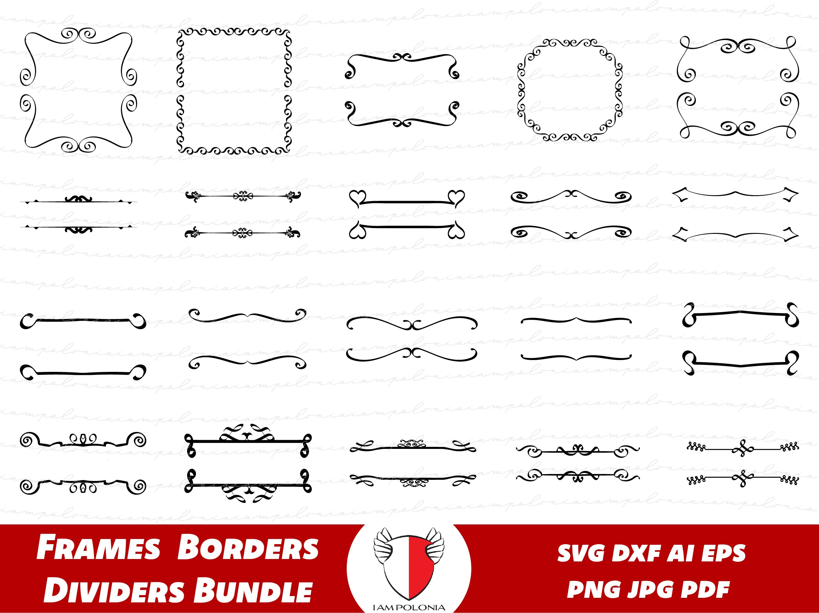 Hand Drawn Digital Borders Frames Dividers Wedding Clipart - Etsy Canada