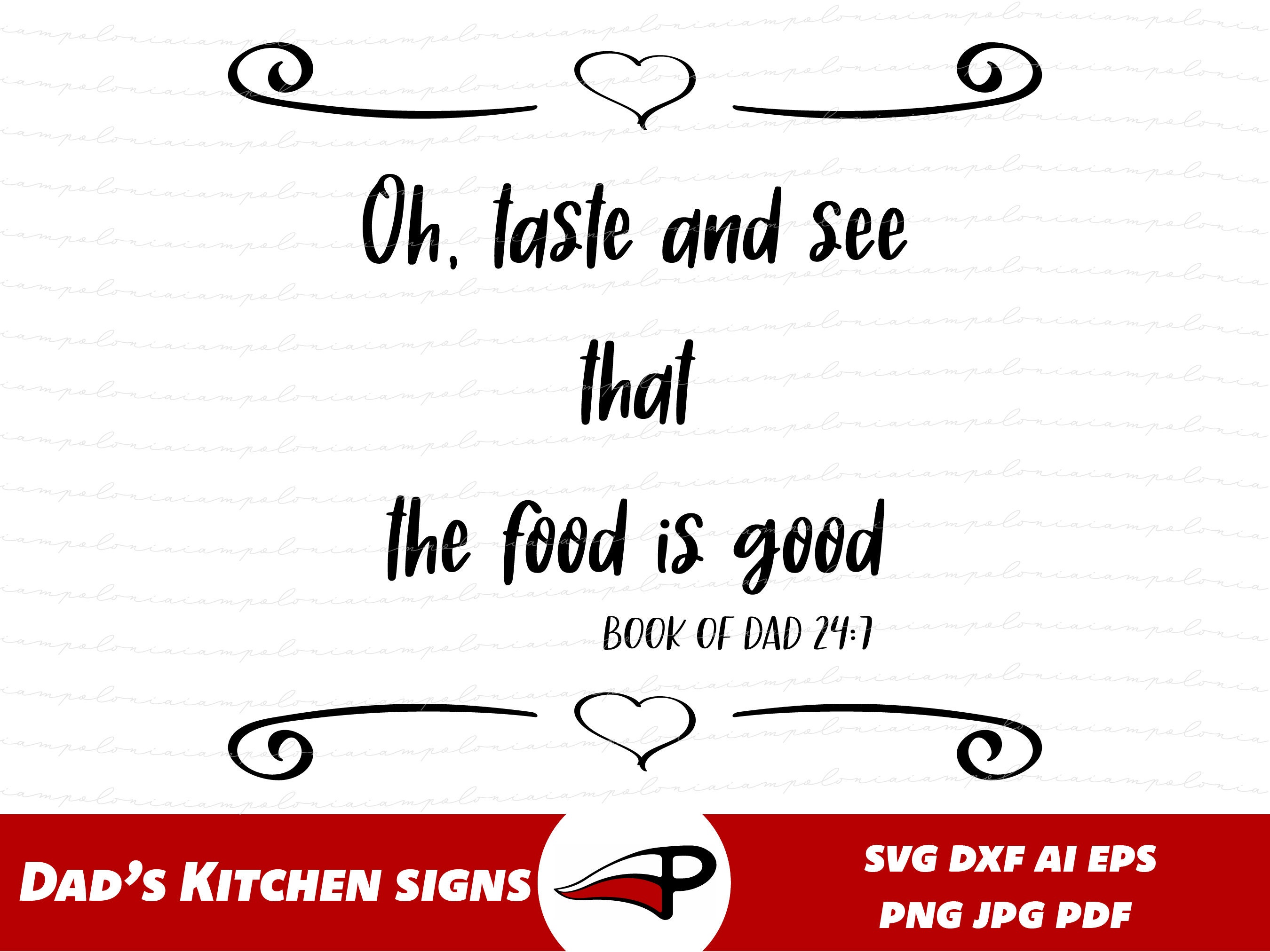 Dad's Kitchen Sign SVG Funny Kitchen Decor Gift for Dad - Etsy