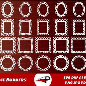 Lace Frames Svg, Photo Frame for Cricut, Picture Border, Frame Laser ...