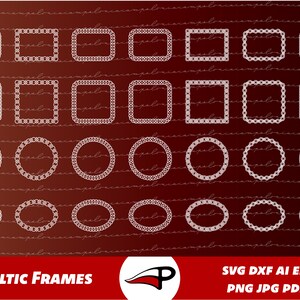 Celtic Knot Frames SVG, Viking Norsk Square Borders, Celtic Photo ...