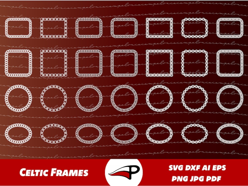 Celtic Knot Frames SVG Viking Norsk Square Borders Celtic - Etsy