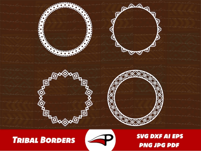 Tribal Circle Border SVG Aztec Inspired Pattern PNG Native - Etsy