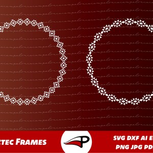 Aztec Inspired Pattern SVG, Tribal Circle Border PNG, Native Border ...