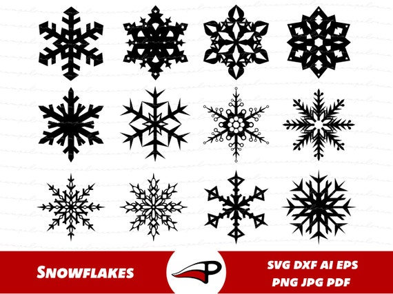 Snowflake Svg Christmas Svg Holiday Flakes Winter Svg | Etsy