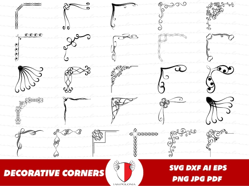 Decorative Corner Bundle Corner Svg Corner Svg Ornament Svg | Etsy