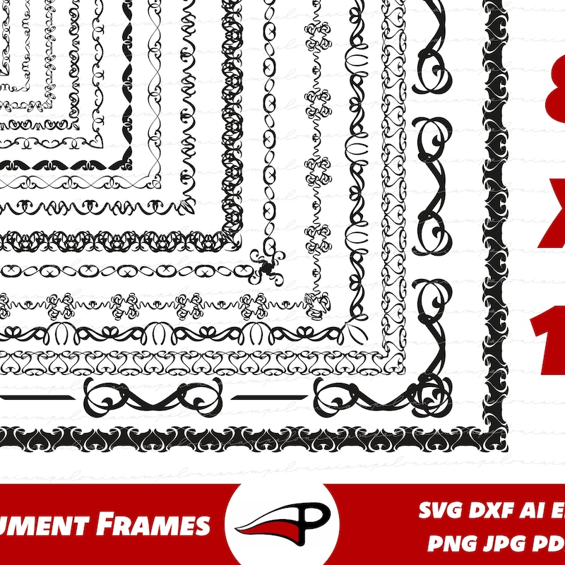 Calligraphy Borders - Etsy