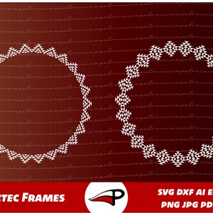 Aztec Inspired Pattern SVG, Tribal Circle Border PNG, Native Border ...