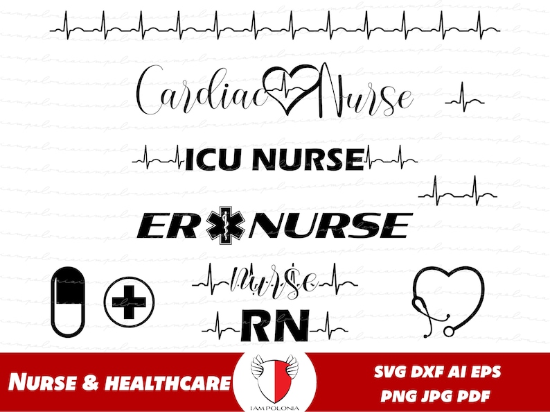 Nurse Svg RN Clipart ICU Nurse Cut File Stethoscope Svg | Etsy