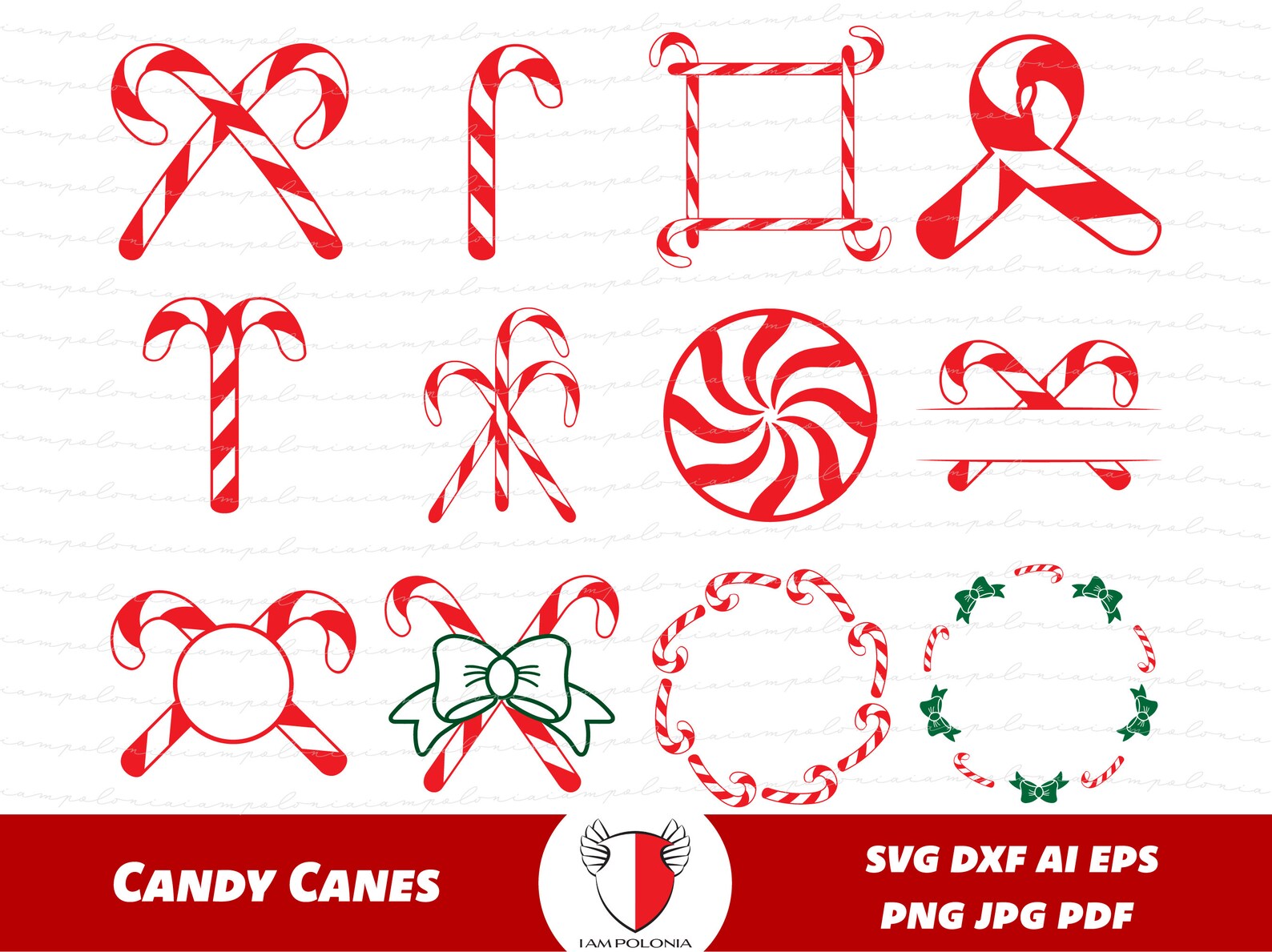 Candy Cane Svg Bundle Candy Canes for Arts and Crafts Candy | Etsy