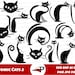 Atomic Cat SVG Bundle, Kitty Kitten Clipart, Mid Century Modern Cat PNG ...