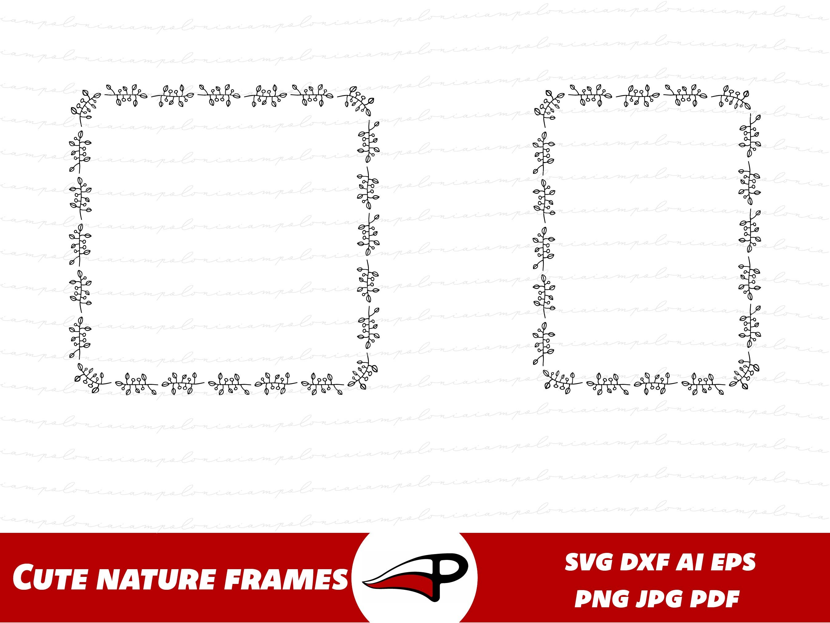 Wreath Frame Svg Square Nature Border Png Christmas Decor - Etsy
