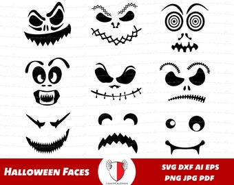 Svg Bundle Halloween, Jack O Lantarn, Scary Faces, - Etsy