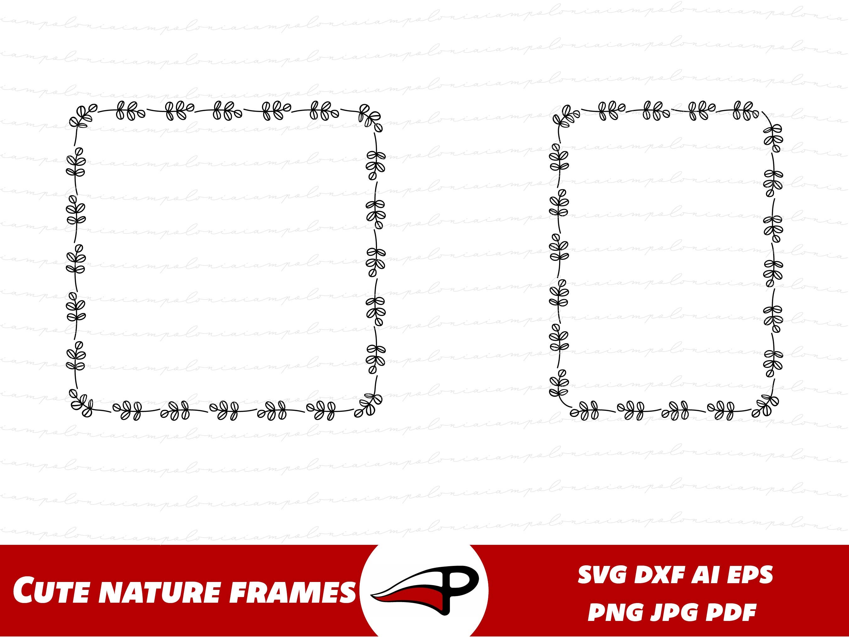 Wreath Frame Svg Square Nature Border Png Christmas Decor - Etsy