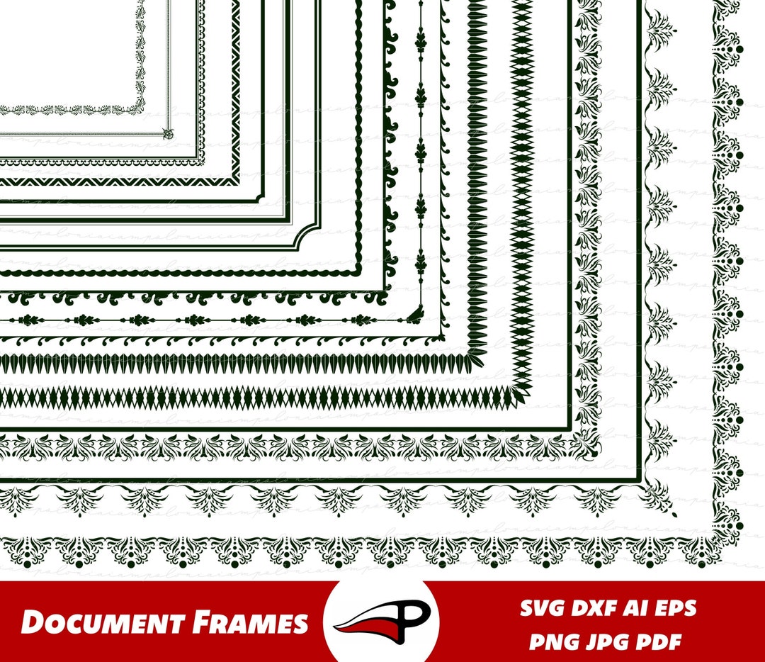 16 Certificate Borders – Printable Diploma & Document Frame Templates ...
