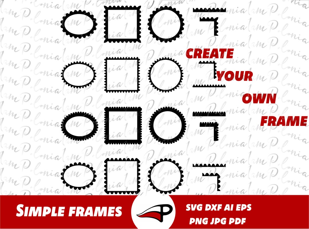 Simple Frames Svg, Decorative Borders Png, Diy Frame Dxf, Elegant Edges ...