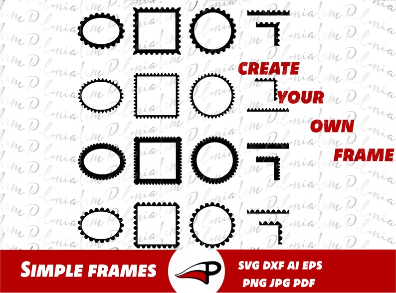 Simple Frames Svg, Decorative Borders Png, Diy Frame Dxf, Elegant Edges ...
