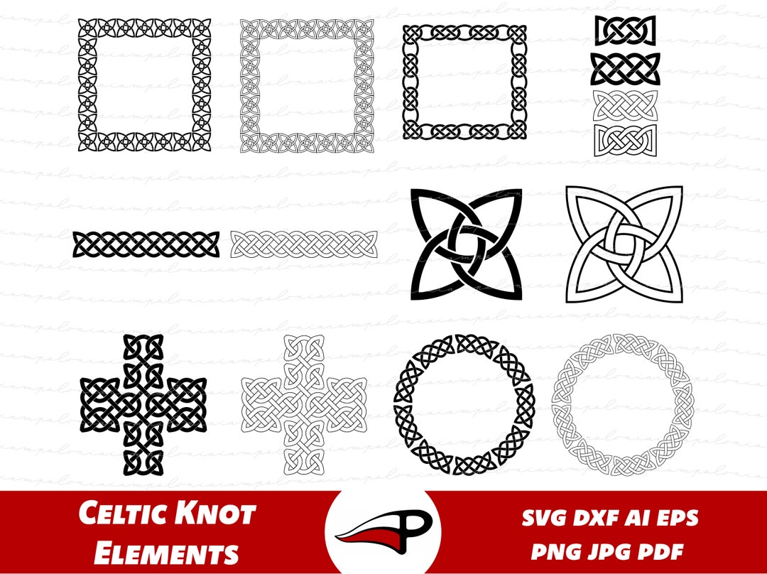 Celtic Frames Svg Bundle, Celtic Knot DXF, Celtics Svg, Celtic Cross ...