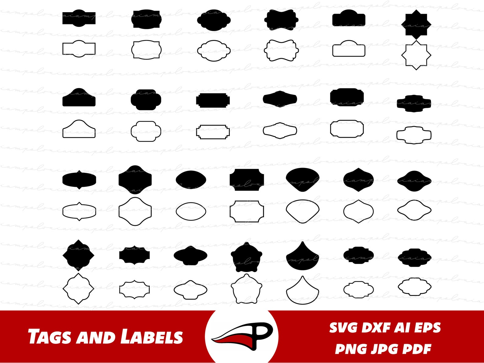 Labels SVG Bundle Tags PNG Set Name Tags Shapes Clipart Tab - Etsy