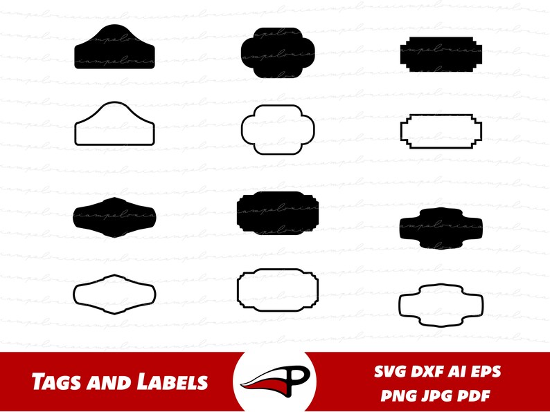 Labels SVG Bundle Tags PNG Set Name Tags Shapes Clipart Tab - Etsy