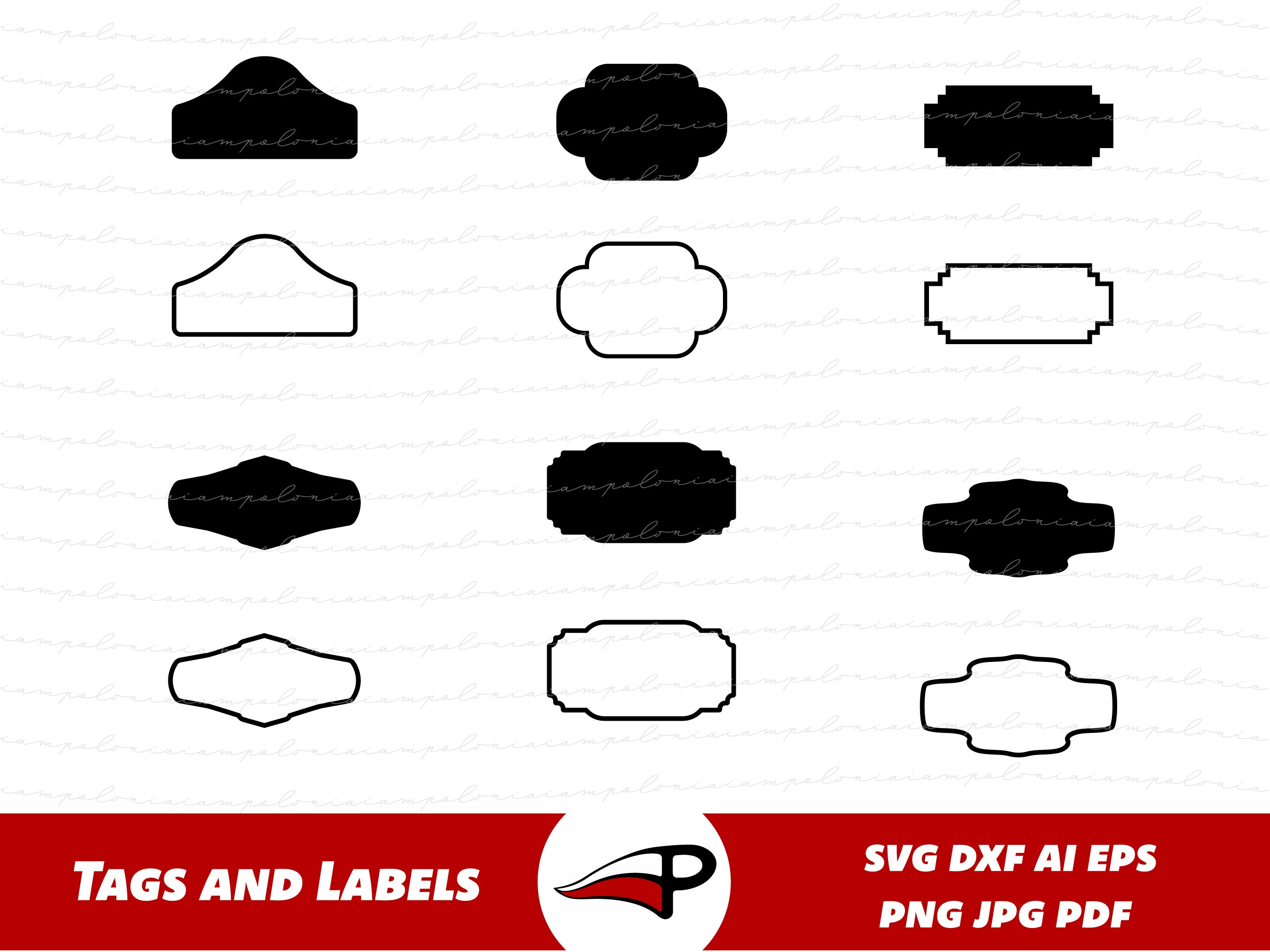 Labels SVG Bundle Tags PNG Set Name Tags Shapes Clipart Tab - Etsy