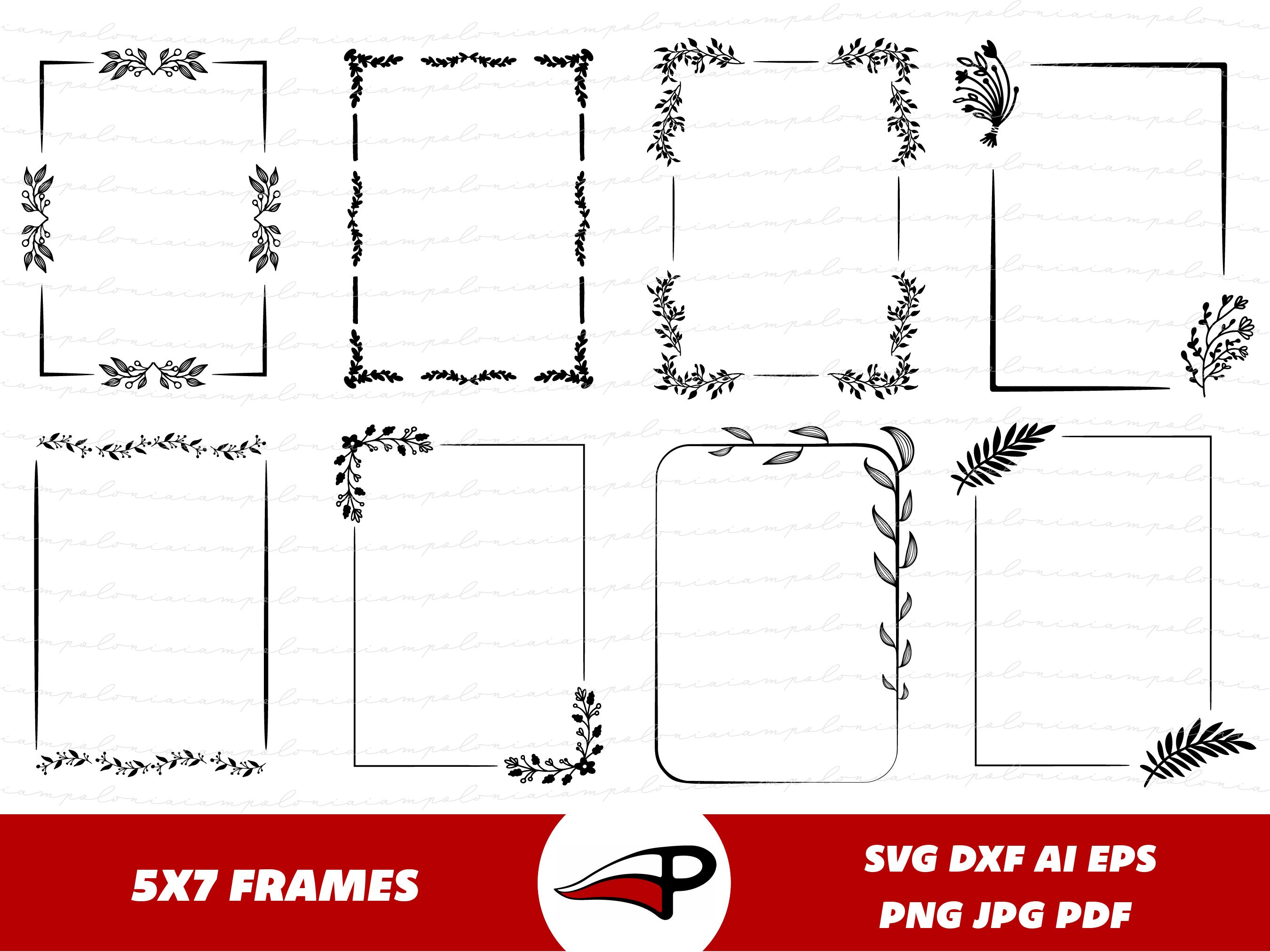 Floral Frame Svg Bundle Rectangle Frames Svg Flourish Frames - Etsy UK