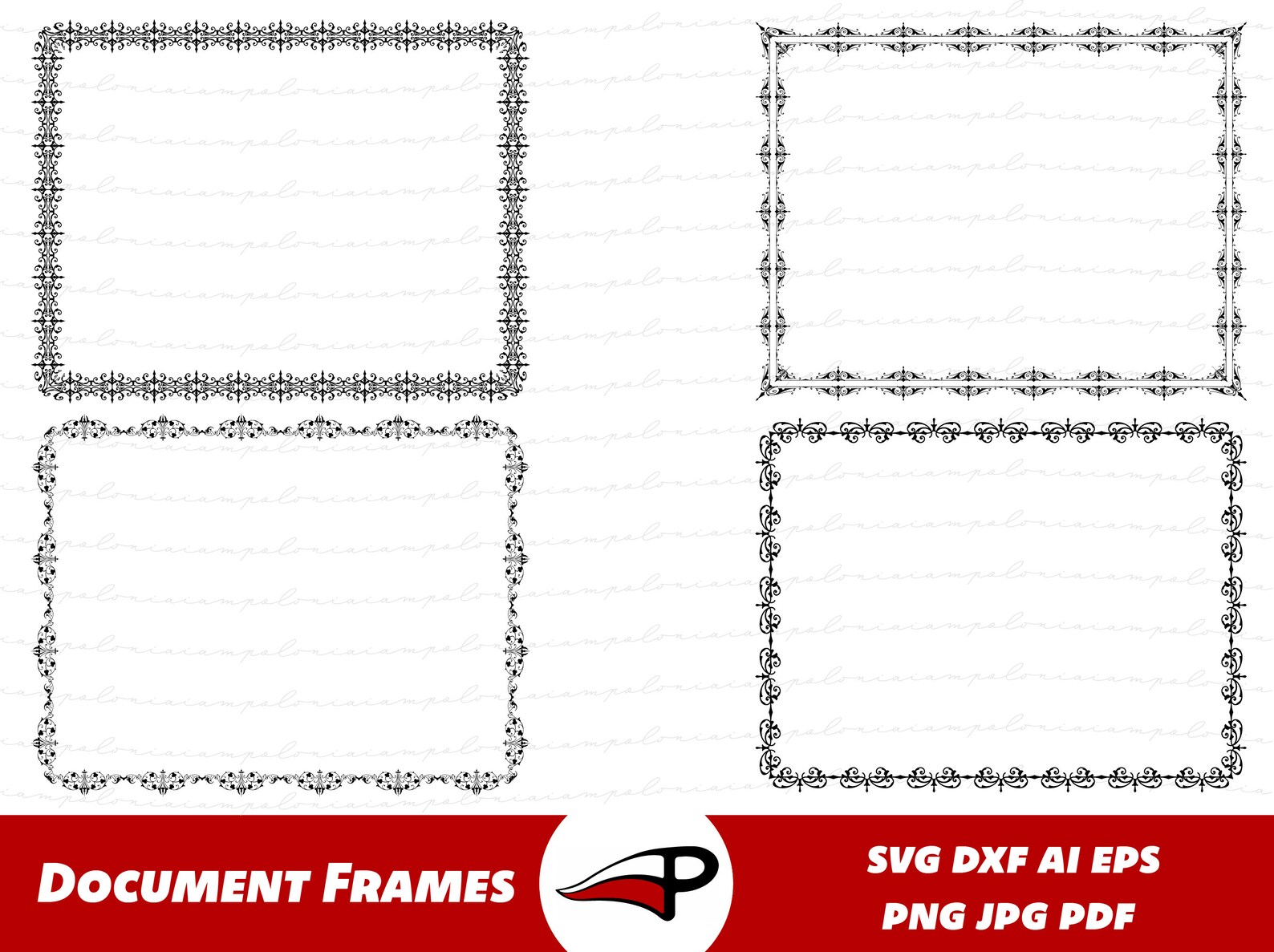 Document Borders PNG Certificate Frames SVG Diploma Borders - Etsy