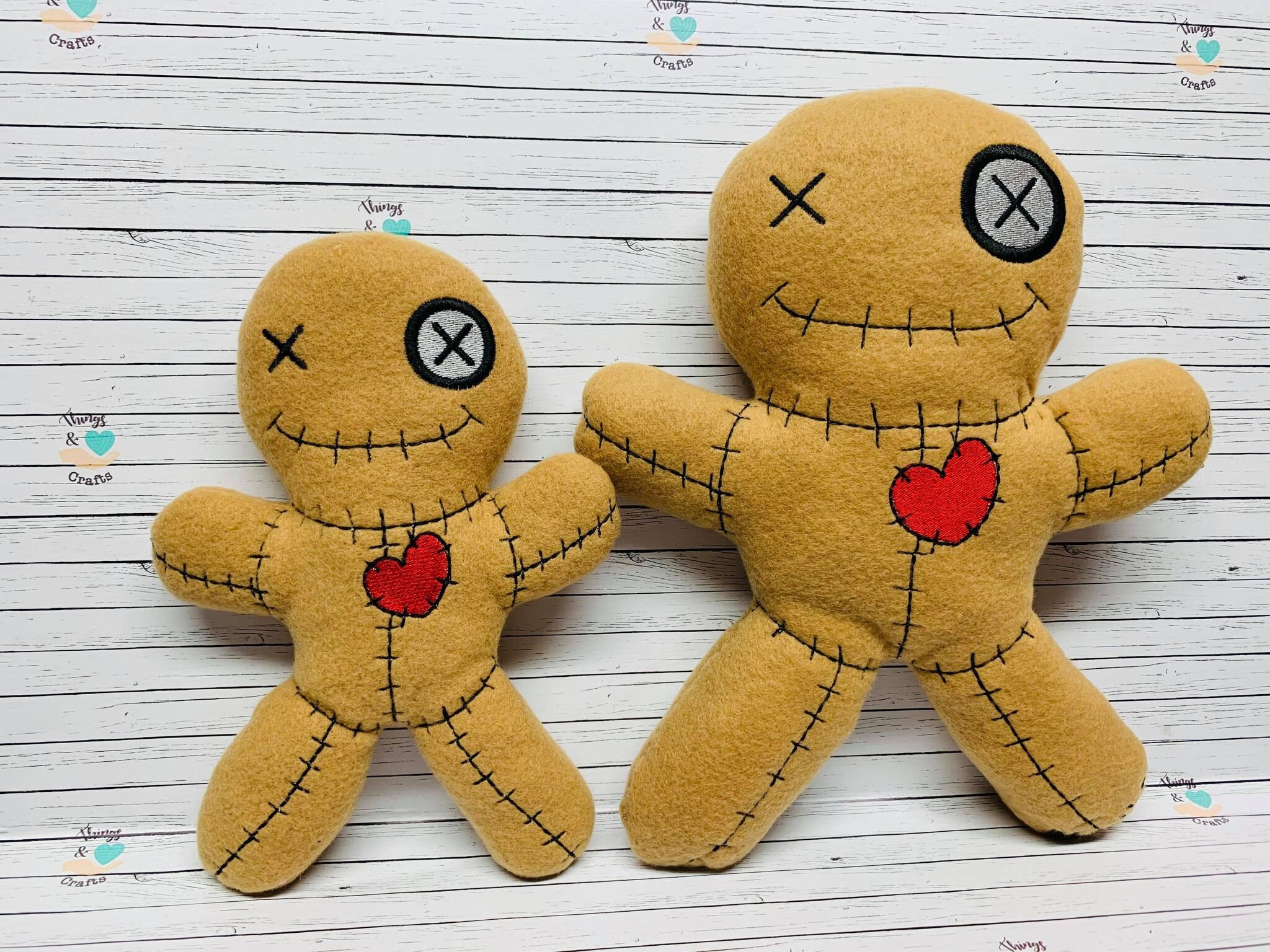 Voodoo doll Patched up embroidered doll 8 10 inch | Etsy