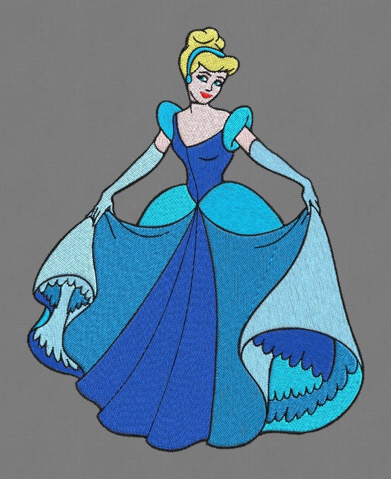 Embroidery Design Princess Cinderella Pes 5x7 | Etsy