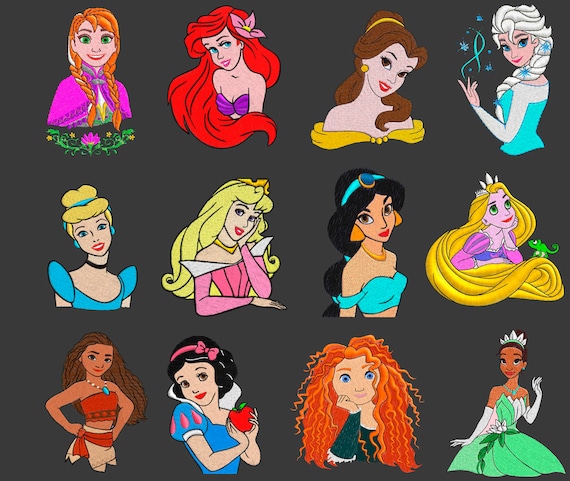 Embroidery Design 12 Set Princess 4x4 Hoop - Etsy