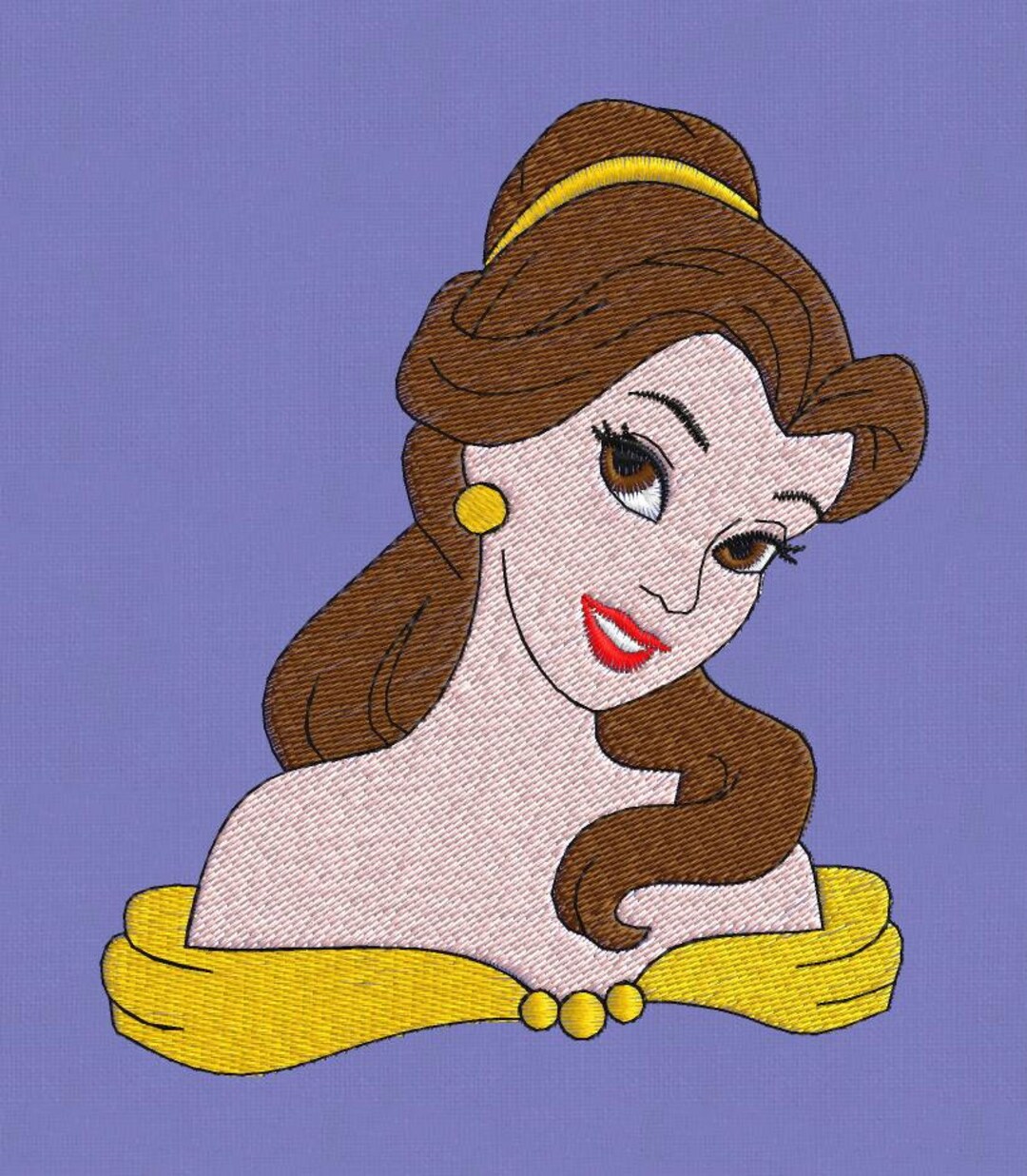 Embroidery Design Princess Belle Pes 4x4 - Etsy