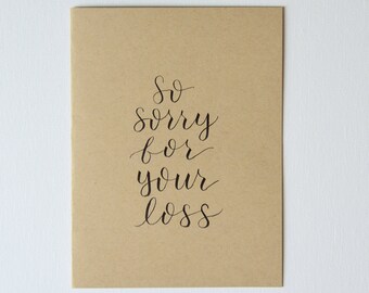 Sorry for your loss | Etsy