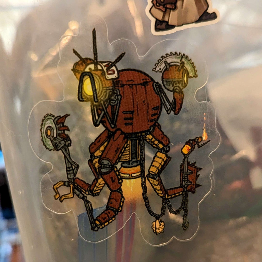 Robco Mr. Raider - Transparent Vinyl Sticker | 2.6" | - Etsy