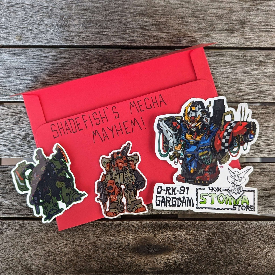 Shadefish's Mecha Mayhem Sticker Pack 3 Stickers - Etsy