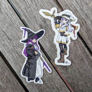 Frieren Gun Witch Duo Transparent Vinyl Stickers 3 Each - Etsy