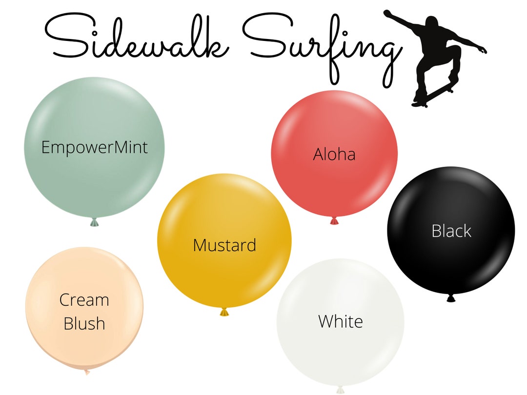 Sidewalk Surfing Biodegradable Balloons / Skateboard Birthday - Etsy