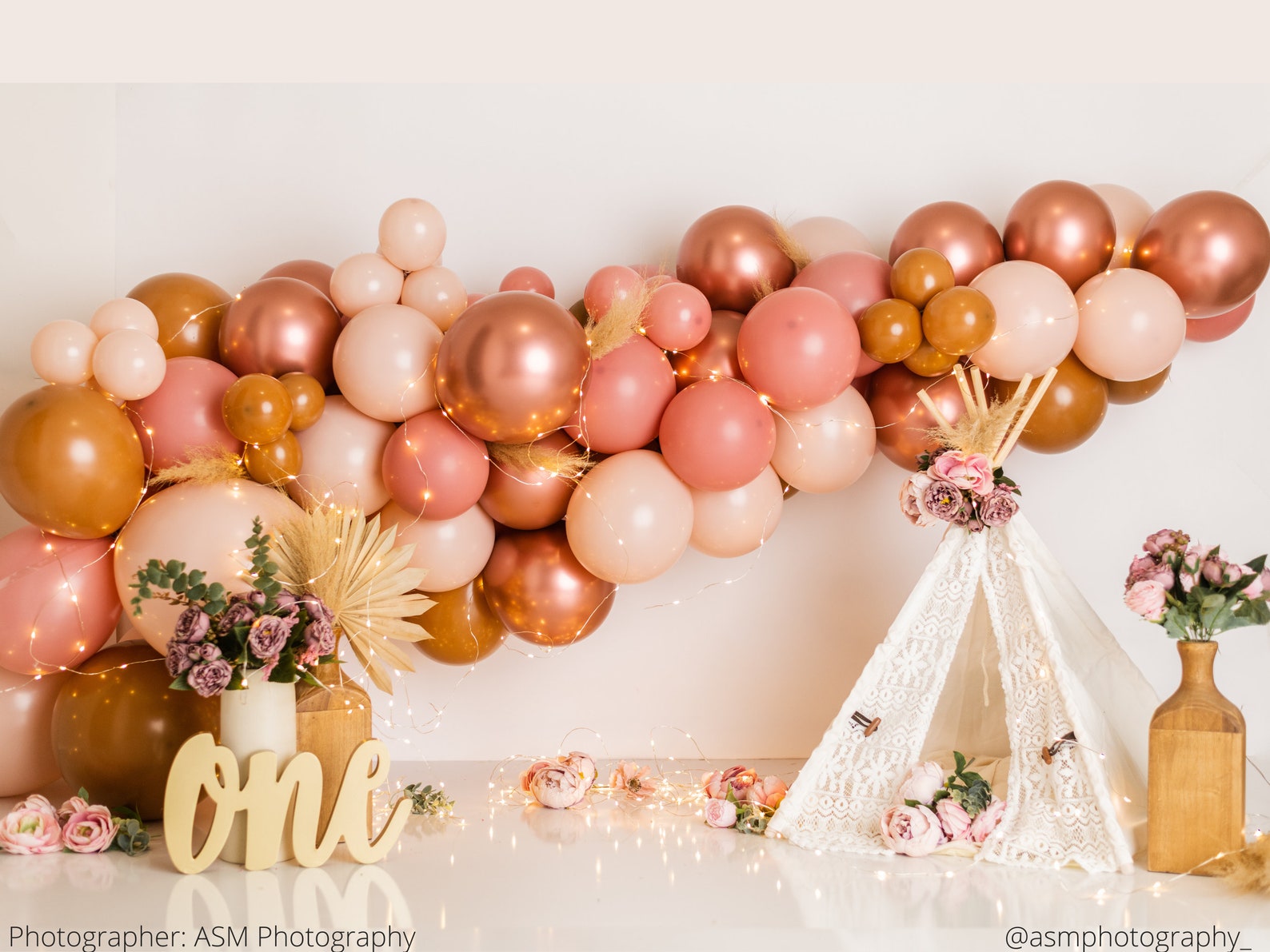 Blush Pink Balloon Garland Kit / Dusty Pink Caramel Brown Rose | Etsy