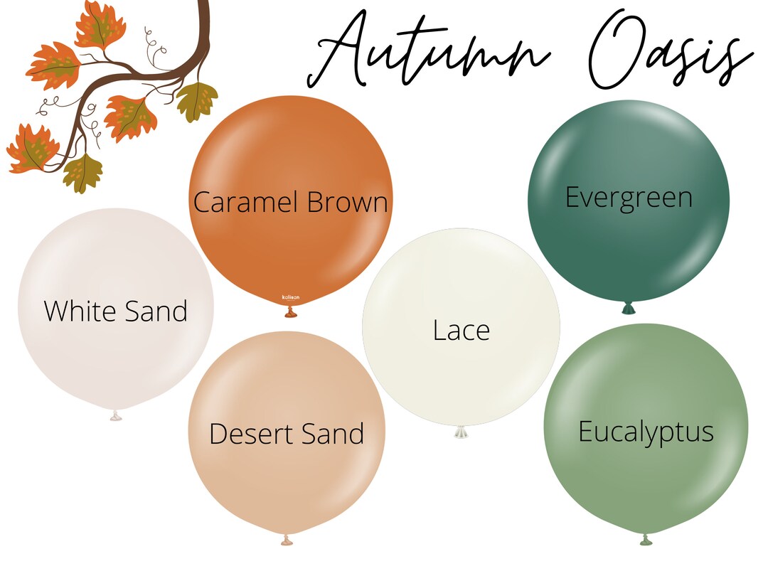 Autumn Oasis Biodegradable Balloons / Fall 1st Birthday, Autumn Harvest ...
