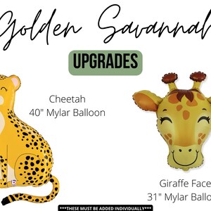 Golden Savannah DIY Balloon Garland Kit / Safari Baby Shower, Jungle ...