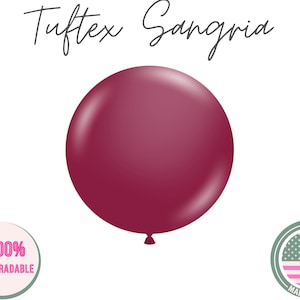 Sangria Tuftex Balloons | Sangria Biodegradable Balloon, Burgundy ...