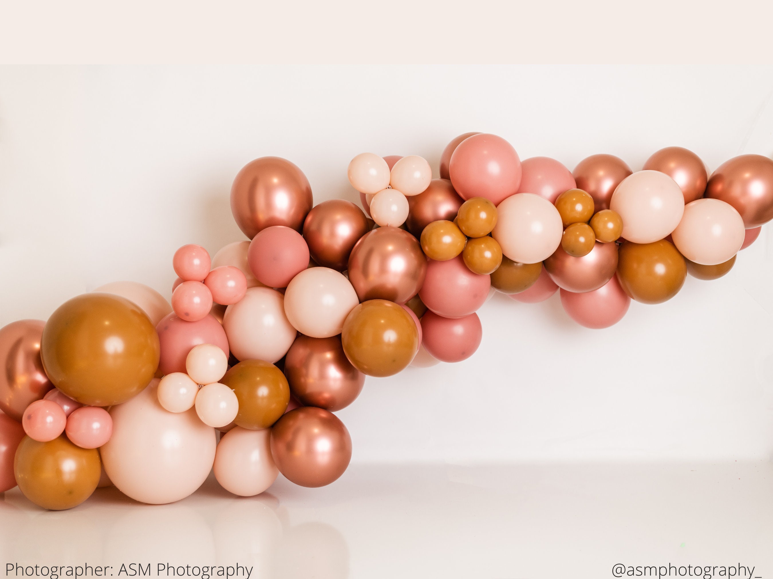 Blush Pink Balloon Garland Kit / Dusty Pink Caramel Brown Rose | Etsy