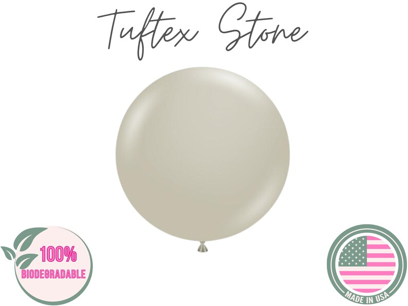 Stone Tuftex Balloons | Stone Grey Biodegradable Balloons, Muted Grey ...