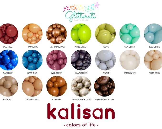 Kalisan Color Chart W/balloons - Etsy