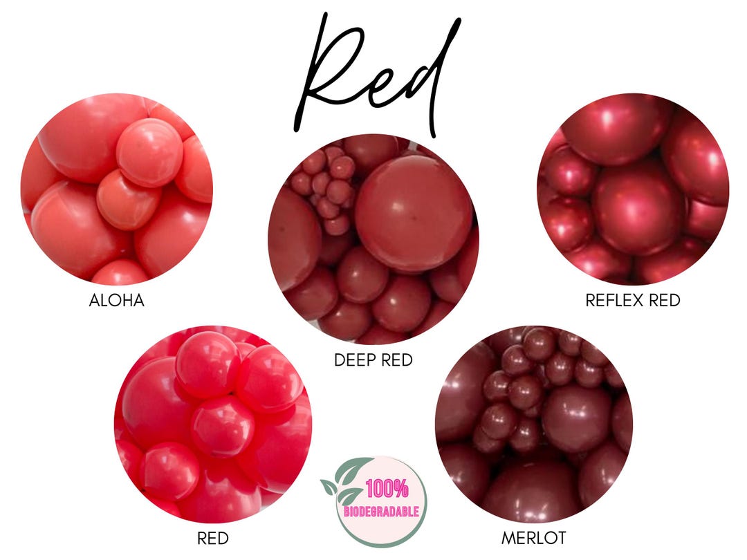 Red Biodegradable Balloons | Red Balloon Garland, Maroon Balloons ...