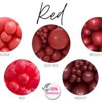 Red Balloons Double Stuffed Red Balloons Different Sizes Latex Ruby Red ...