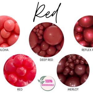 Red Biodegradable Balloons / Red Balloon Garland, Maroon Balloons ...