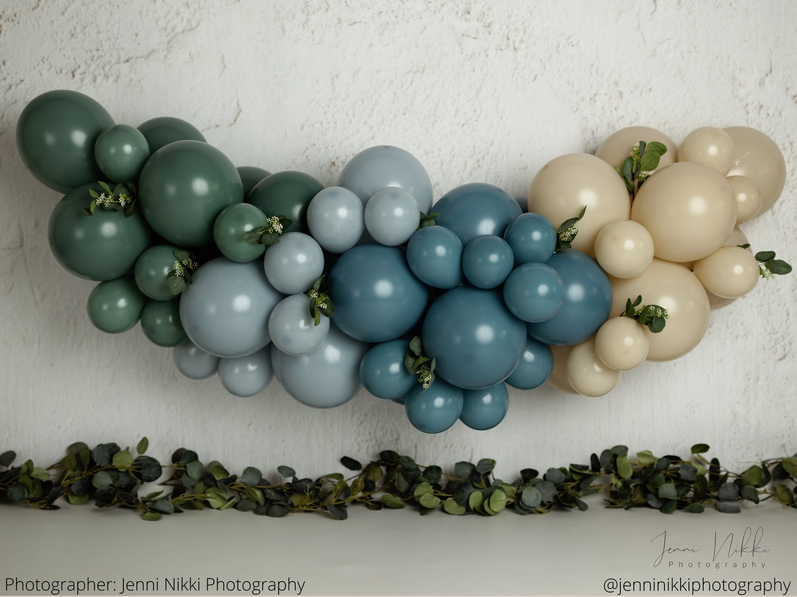 Misty Meadow Balloon Garland Kit / Dusty Blue Balloon Arch, First ...