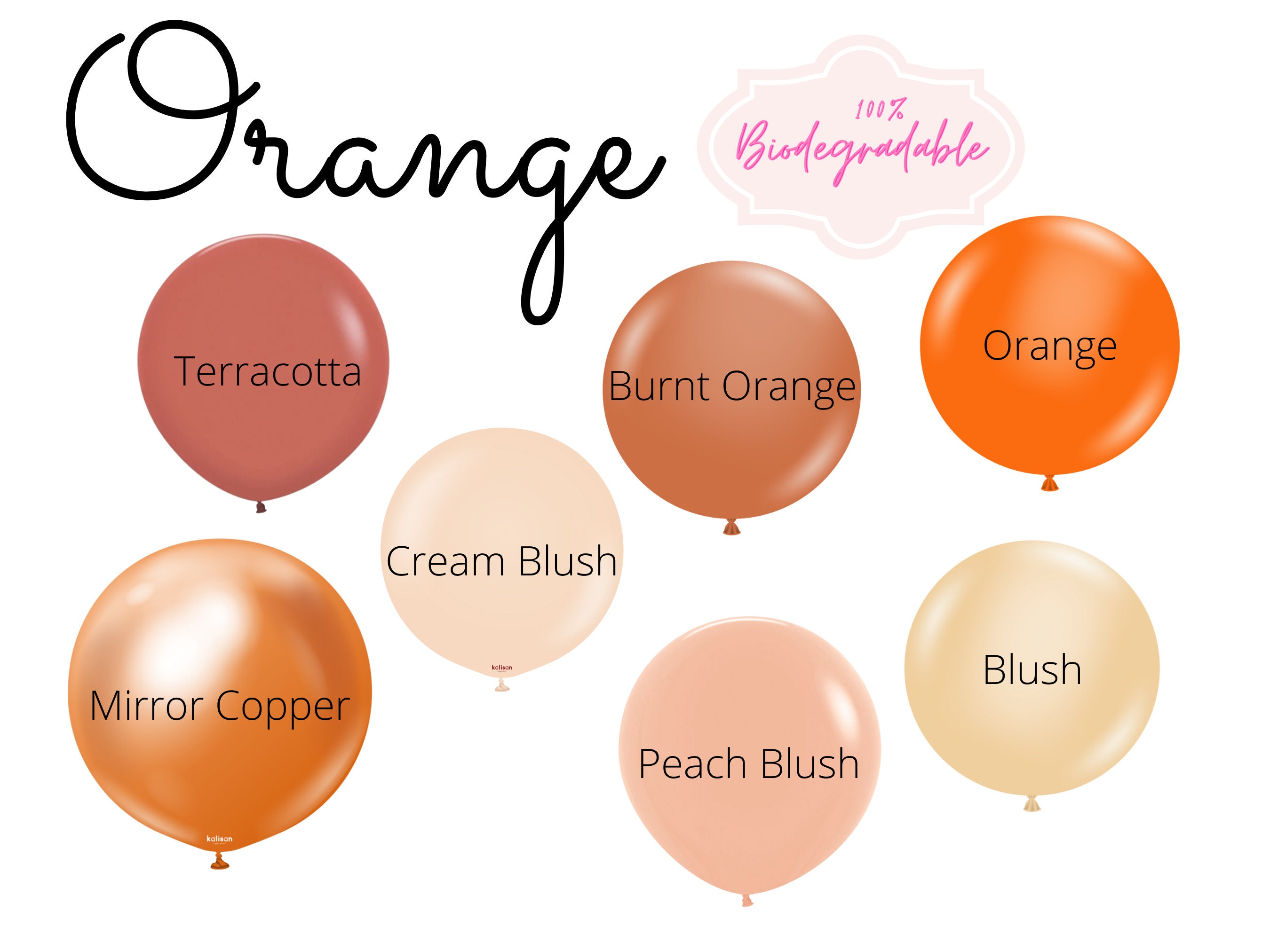 Orange Biodegradable Balloons / Burnt Orange Latex Balloons - Etsy