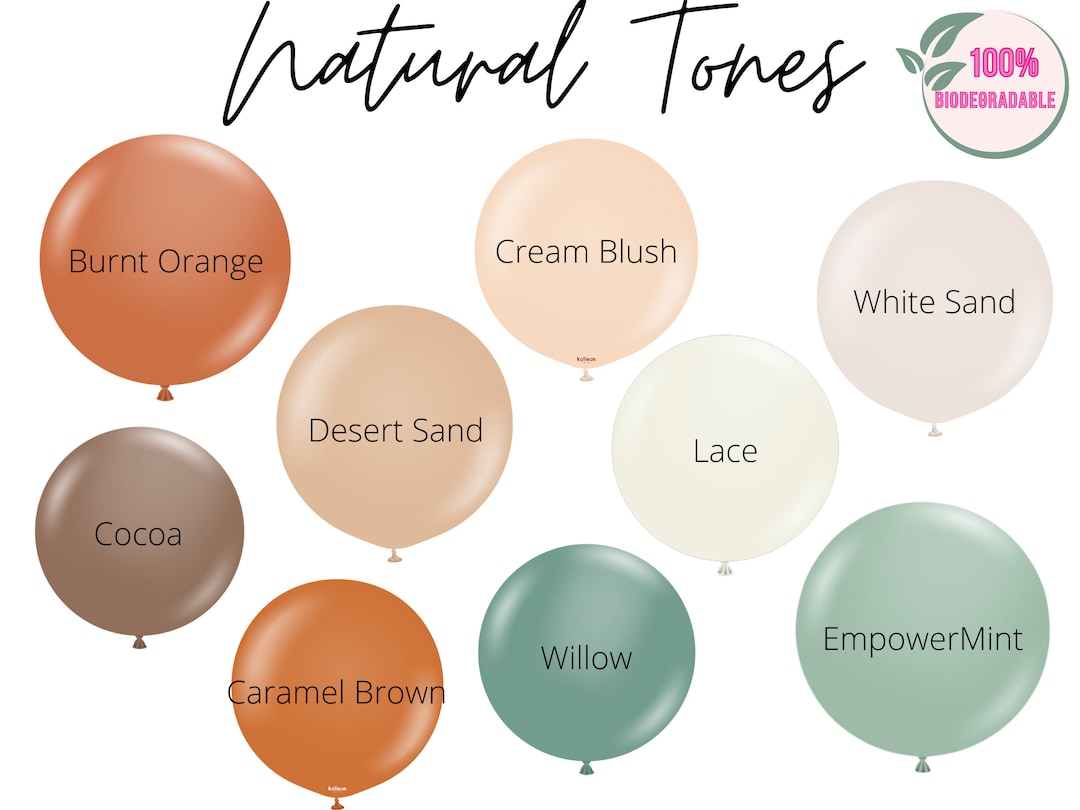 Natural Biodegradable Balloons / Eco Friendly Boho Balloons, Neutral ...