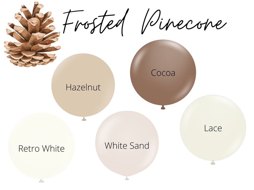 Frosted Pinecone Biodegradable Balloons / A Merry Little Baby Shower ...